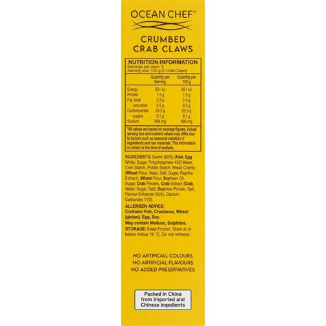 Ocean Chef Crumbed Crab Claws 300g Woolworths