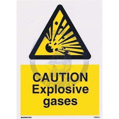 Marine Hazard Sign Caution Explosive Gases