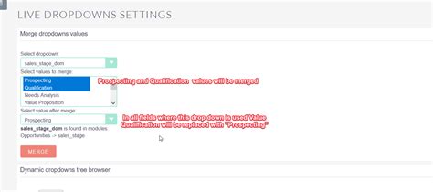 Live Dropdowns Suitecrm Module