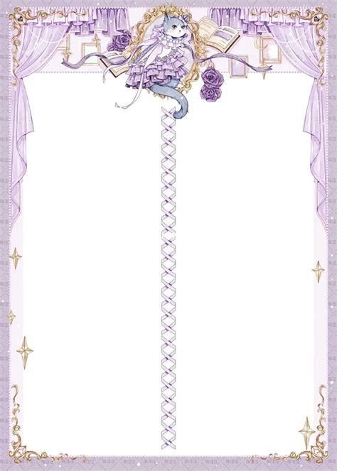 温柔紫色小猫咪拍纸本设计 展示