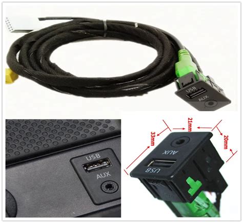 VW OEM USB AUX Switch Plug And Cable CD A Fit For VW Passat B B RCD RCD In