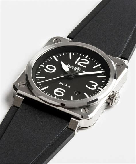 Br 03 Black Steel Br03a Bl St Srb Bell And Ross Br 03 Wrist Watch