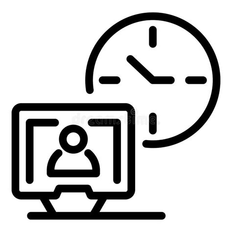 Способ размещения значка конференции на встрече в интернете Иллюстрация