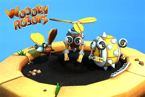 Wooden Robots 3d Robots Unity Asset Store