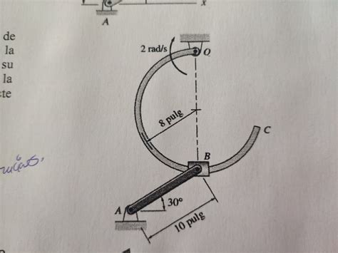 Solved The Slender Curve Bar OC Rotates With Respect To O Chegg