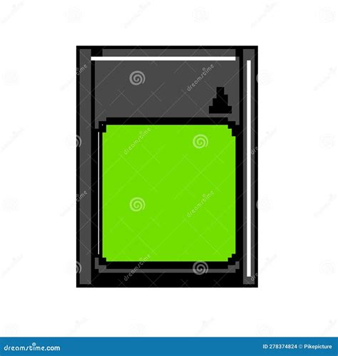 Camera Memory Card Game Pixel Art Vector Illustration Stock Vector