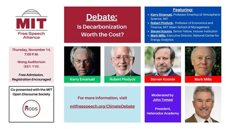 Mit Free Speech Alliance Debate Is Decarbonization Worth The Cost Youtube