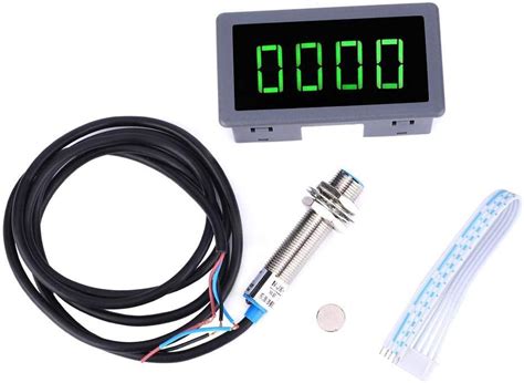 Green LED Tachometer With NPN Hall Sensor For RPM India Ubuy