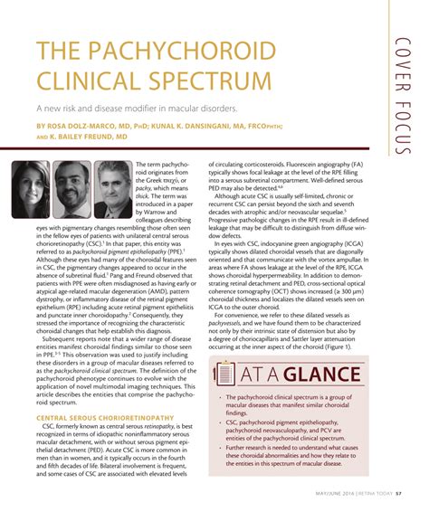 Pdf The Pachychoroid Clinical Spectrum
