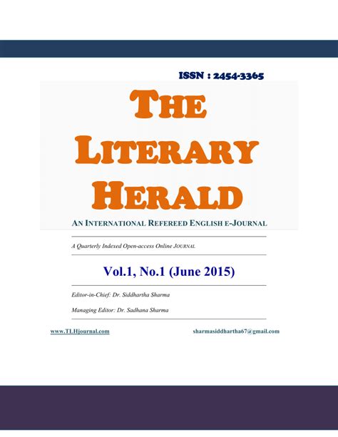 Pdf The Literary Herald An International Refereed English E Journal