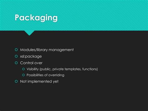 XSLT 3 0 New Features PPT