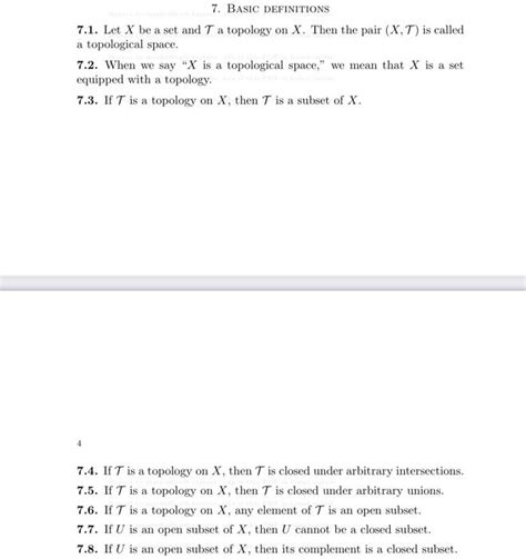 Solved Let X Be A Set And T A Topology On X Then The Chegg