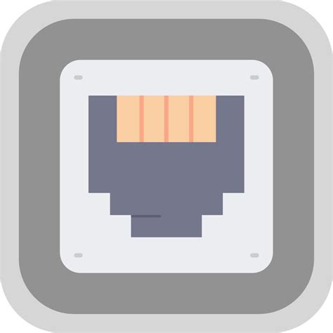 Ethernet Flat Round Corner Icon 38774434 Vector Art At Vecteezy
