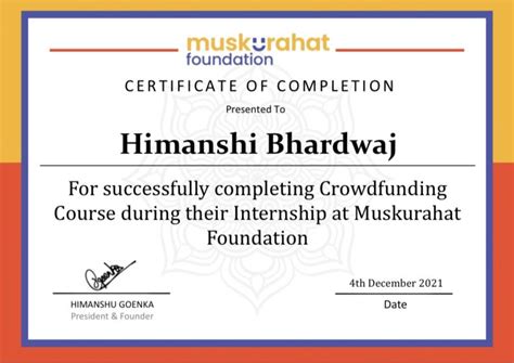 Himanshi Bhardwaj On Linkedin Successfully Completed Crowdfunding