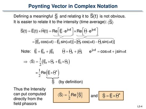 Ppt Lecture 4 Poynting Vector In Complex Notation Em Fields And Interfaces Powerpoint