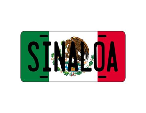 Placa Auto Estado Sinaloa Car Plate Mexico Placas Carro Mexico State
