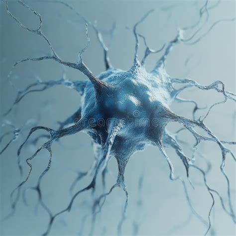 Detailed Visualization Of A Neuron Showcasing Intricate Dendrites And