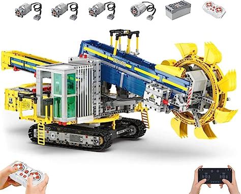 Auforua Technik Schaufelradbagger Ferngesteuert mit 4 Motoren 3188 Teile Groß MOC
