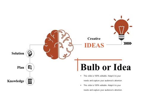 Bulb Or Idea Sample Presentation Ppt Powerpoint Slide Clipart