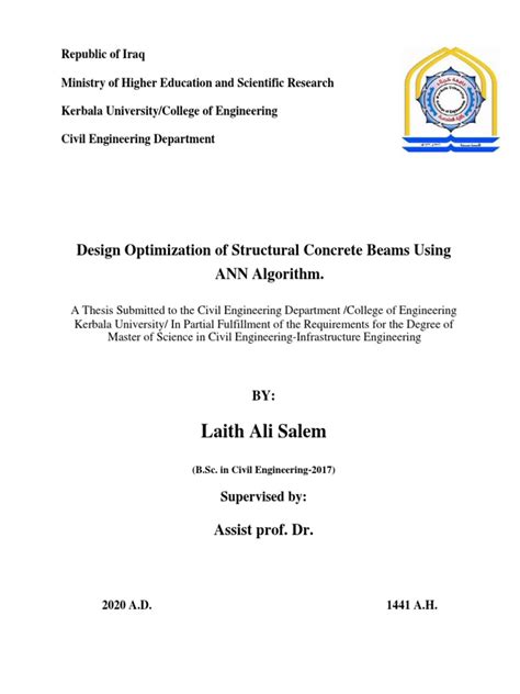 Design Optimization Of Structural Concrete Beams Using Ann Algorithm Pdf Artificial Neural
