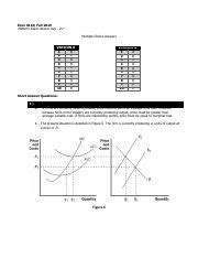 Exam2 F19 Answers 1 Pdf Econ 0110 Fall 2019 Midterm Exam Answer Key 2 Multiple Choice