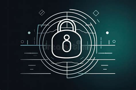 Security And Cybersecurity Concept Lock Symbol Protection Against Cyber Attacks And Data Breach