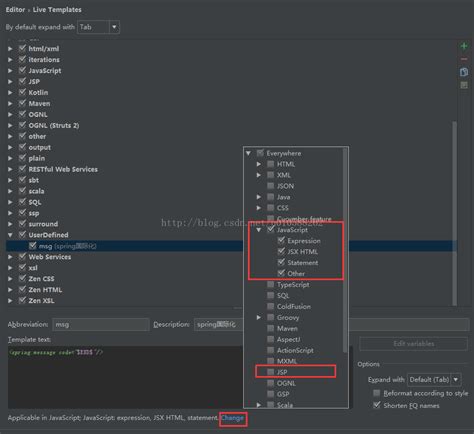 idea 配置live template遇到的问题 idea live template jsp中不生效 csdn博客