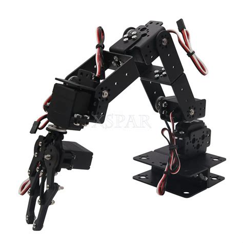 Kit De Montaje Brazo Robotico Metalico Arduino Robot 6 Dof Altura 460cm Solo Brazo