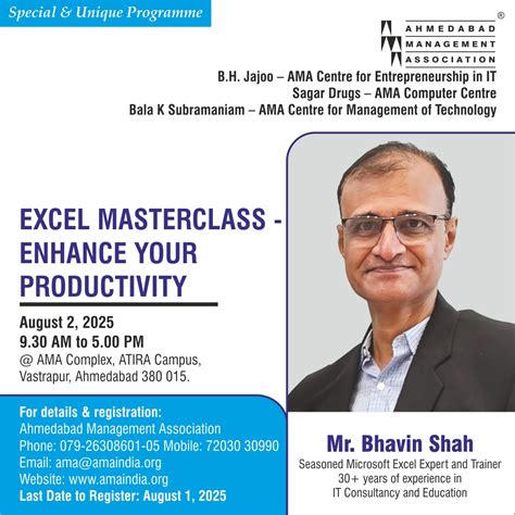Excel Masterclass Enhance Your Productivity Ahmedabad Management