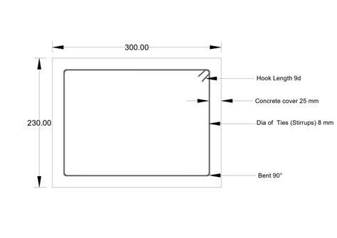 How To Calculate Cutting Length Of Rectangular Column Ties Stirrups