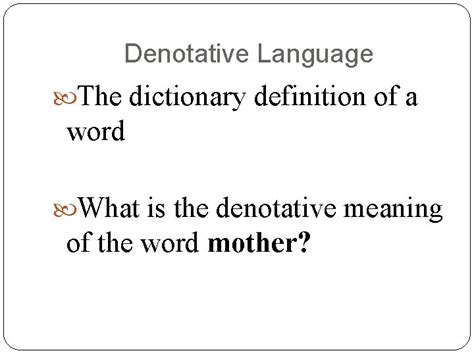 Connotativedenotative Language Bellringer Write Two To Three 2