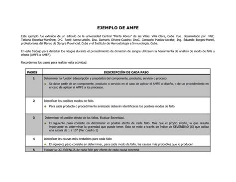Ejemplo De Amef En Una Empresa Lema