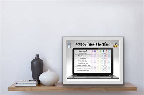 EDITABLE Screen Time Checklist Etsy