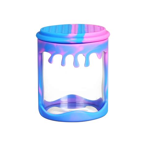 Silicone Wrapped Glass Storage Jar Dankgeek