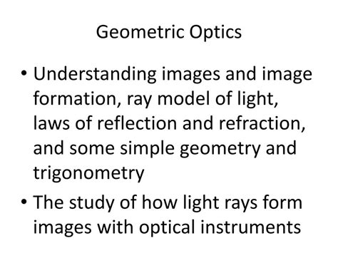 PPT Geometric Optics PowerPoint Presentation Free Download ID 2334597