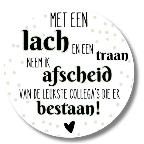 Stickers Afscheid Leukste Collegas 20 Stuks Memories Are
