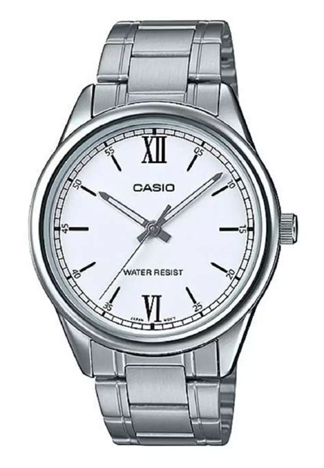 Jual Casio Casio Analog Jam Tangan Pria Silver Strap Rantai MTP V005D 7B2 Original