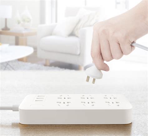 Wholesale Xiaomi Mi Power Strip 6 Sockets / 3 USB Ports White price at ...