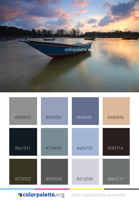 Reflection Sky Water Color Palette
