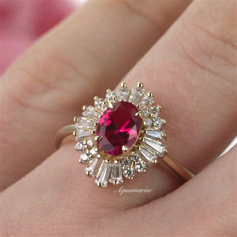 Ruby Engagement Ring Etsy