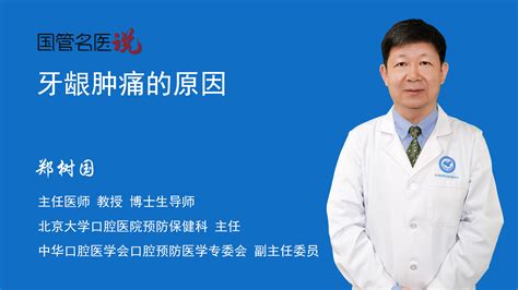 牙龈肿痛的原因 为什么会得牙龈肿痛 牙龈肿痛是怎么引起的 北京大学口腔医院 预防保健科 主任医师 郑树国 视频科普 中国医药信息查询平台