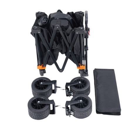 Heavy Duty Collapsible Folding Wagon With Detachable Wheel
