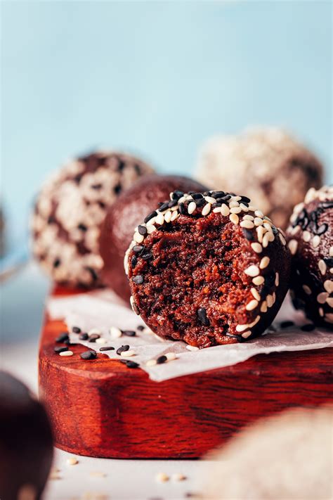 5 Ingredient Chocolate Tahini Truffles Minimalist Baker Recipes