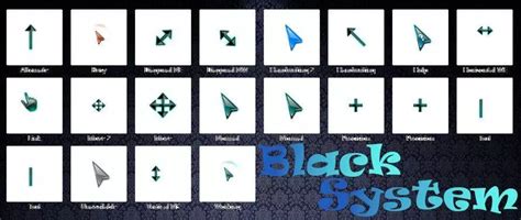 Cursors Black System Blue Shadow On Windows Download On VSThemes Org
