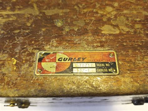 Antique W And L E Gurley Engineering Instrument Surveyors Precise