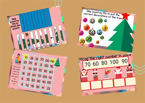 Christmas Skip Counting By 10s Digital Boom Card Deck Made By Teachers