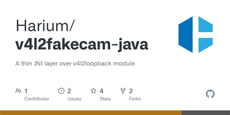 GitHub Harium V4l2fakecam Java A Thin JNI Layer Over V4l2loopback Module