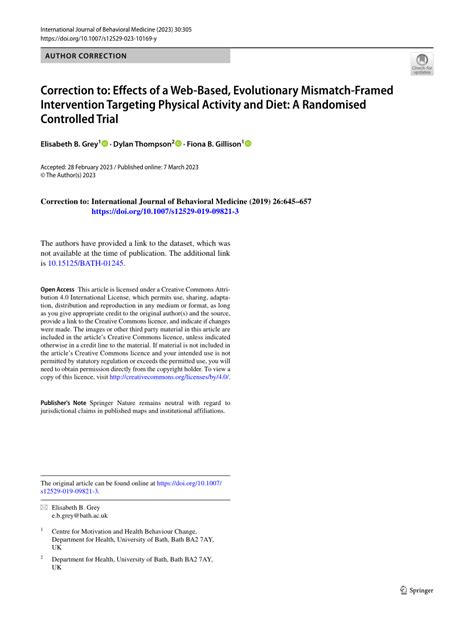 Pdf Correction To Effects Of A Web Based Evolutionary Mismatch Framed Intervention Targeting