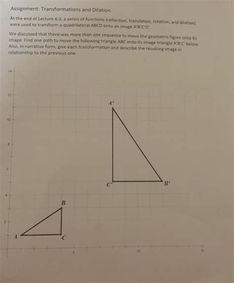 Solved Assignment Transformations And Dilation At The End