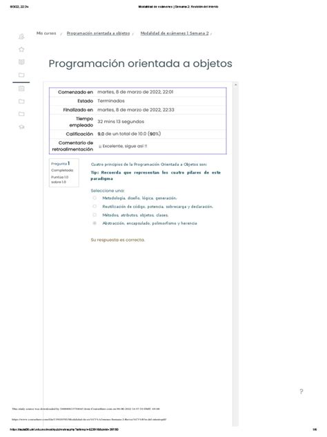 modalidad de ex menes semana 2 revisi n del intento pdf pdf java